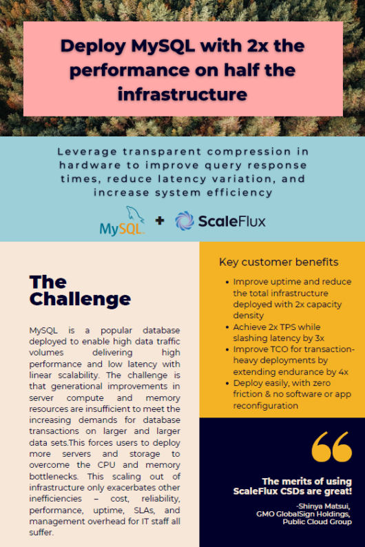 Deploy MySQL with 2x the performance on half the infrastructure - ScaleFlux