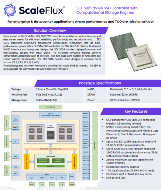 FX5016 Data Sheet - ScaleFlux