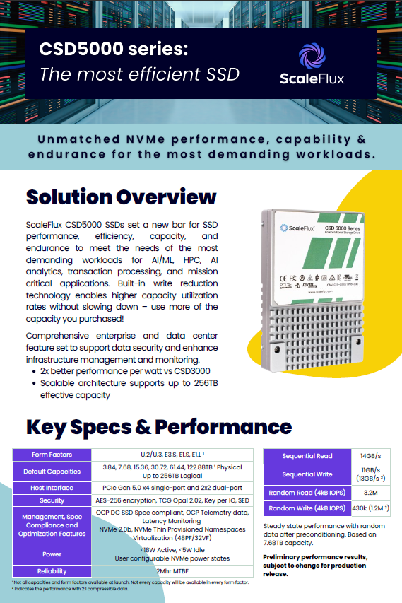 CSD5000 Data Sheet - ScaleFlux